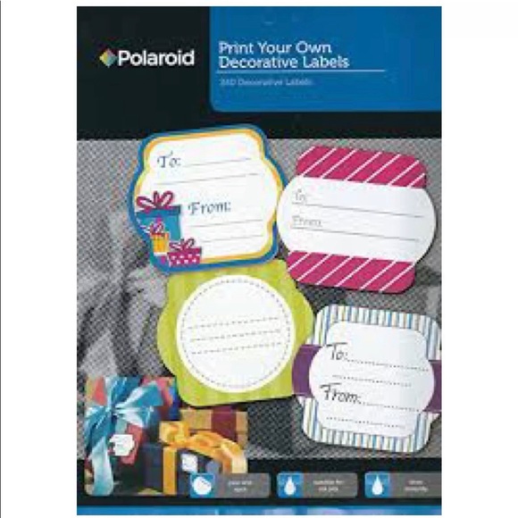 Polaroid | Office | Polaroid Print Your Own Gift Tags 24 Decorative ...